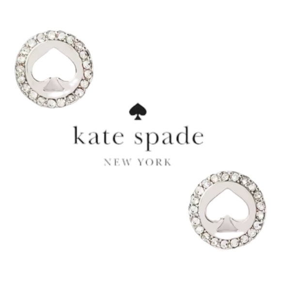 kate spade | Jewelry | Nwt Kate Spade Spot The Spade Pave Halo Spade ...